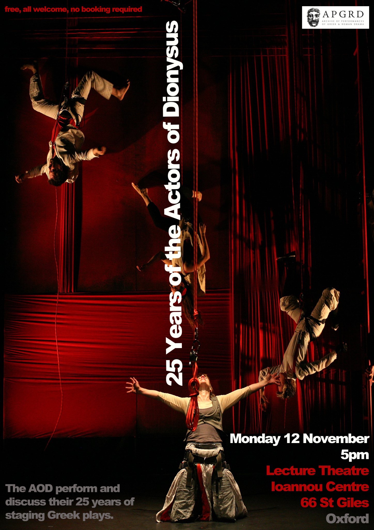 Actors of Dionysus Anniversary Performance and Lecture - The Classics ...